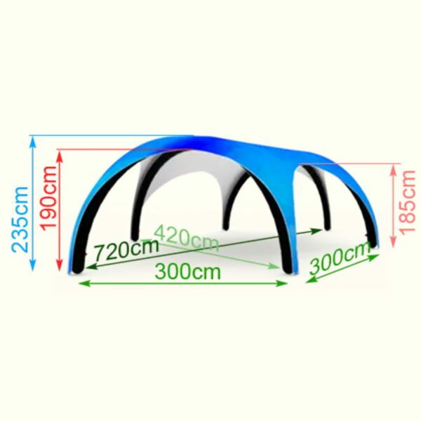 3X3X3M HEXAGON Inflatable Gazebo | RedX Tent